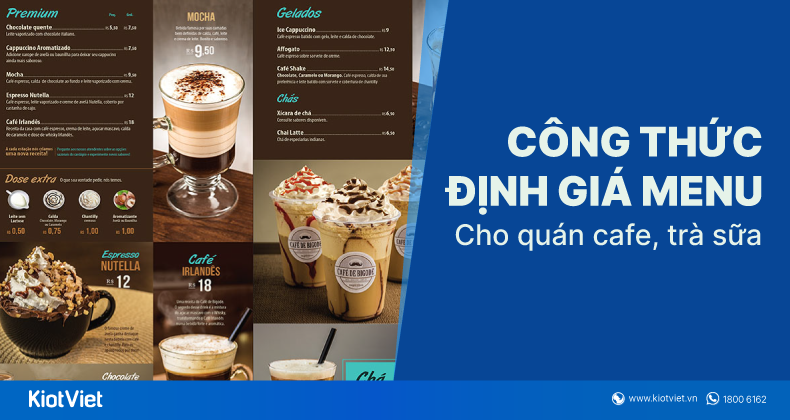 Cách định giá menu đồ uống cho quán cafe, trà sữa có lãi